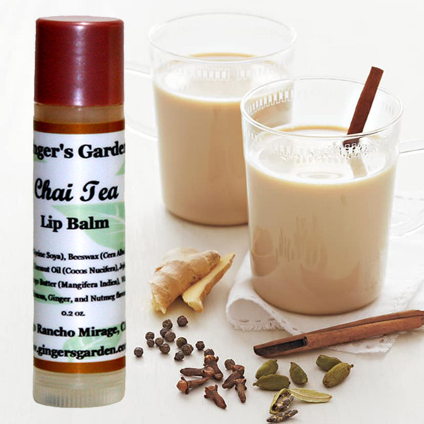Chai Tea Lip Balm with Cinnamon, Cardamon, Nutmeg